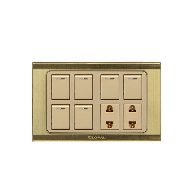 Clopal Prime 6 Switch + 2 Socket - Maryam Electric