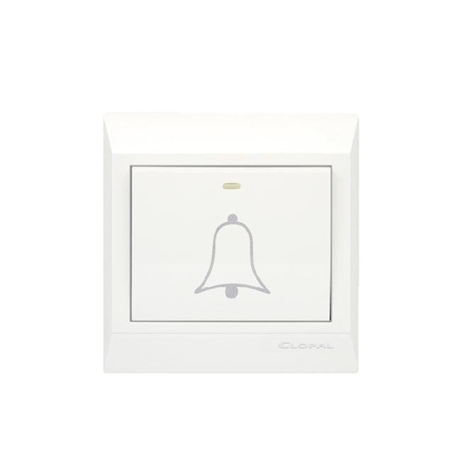 Clopal Pure White Bell Push – Maryam Electric