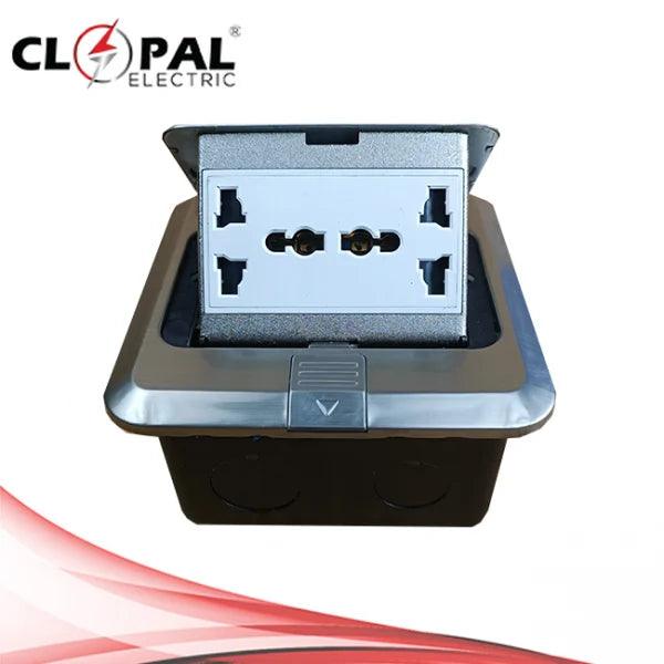 Clopal Silver Floor Socket Multi+Usb – Maryam Electric